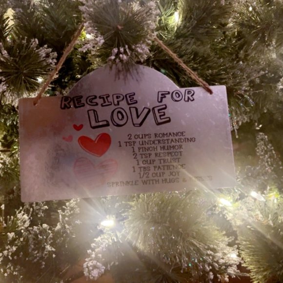 Holiday | Galvanized Metal Hanging Love Sign | Poshmark